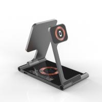 China 4 In 1 Aluminum Body Foldable Magnetic Wireless Charger Stand 15W Fast Charging for sale