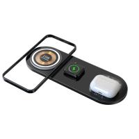 China LED Magnetic Wireless Charger 4In1 Fast Charging Over Current Protected for sale
