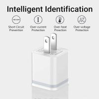China Dual USB Ports Mini Wall Adapter Charger US Plug 5V 2.4A For Mobile Phone for sale