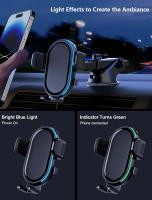 China LED Lights Wireless Car Charger 15W 10W 7.5W With Dashboard Windshield Vent for sale