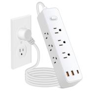 China USB Outlet Desktop Power Strip Universal Socket With Built In Surge Protection for sale