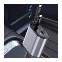 China 4IN1 Car Fast Charger USB Type C Cable For IPhone Huawei Samsung Cigarette Lighter for sale