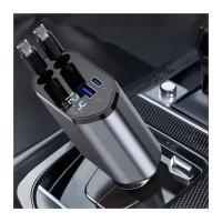 China 4IN1 Car Fast Charger USB Type C Cable For IPhone Huawei Samsung Cigarette Lighter for sale