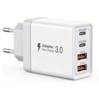 China Mobile Phone 40W Power Adapter With 2USB C And 2USB 4 Port Travel Fast Charging Head for sale