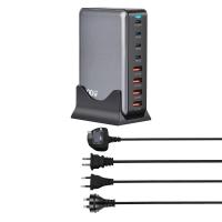 China 200W USB C Charger Block GaN 8-Port USB C Fast Charging For Smartphone Tablets for sale