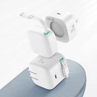 China Eu Plug 35W PD GaN Type C Desktop Power Adapter With Magnetic Retractable Cable for sale