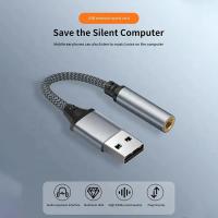 China Audio Interface USB External Sound Card Microphone Earphone USB To 3.5MM Jack Aux Audio Sound Card Adapter for sale