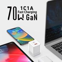China A+C Mini QC 3.0 PD 70W GaN Fast Charger For Phone Charger Type C Charger for sale