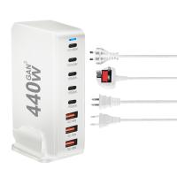 China 440W GaN Fast Charger 8 Port USB HUB PD/PPS Support for Laptop/Table/Smart Phone for sale