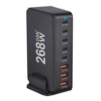 China 268W GaN USB Type C Fast Charger Multi Ports PD QC4.0 For Desktop Mobile Phone for sale