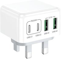 China 40W 4-Port USB C Wall Charger With Thin Flat Fast Charger Cube PD QC Adapter And Wall Plug For Microphone USB Type C for sale