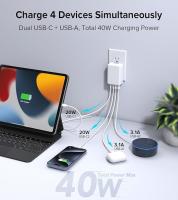 China US UK EU AU Universal Travel Charger Adapter Foldable Multi-Port PD 20W USB Wall Charger for Chargeur iphone 16 Charger Cargador for sale