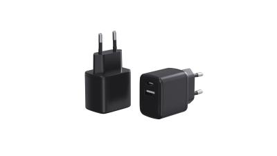 China Custom Logo US Plug 30W Fast Charging Charger Dual Port USB Type C Mobile Phone Charger PD Power Adapter for sale