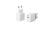 China Custom Logo US Plug 30W Fast Charging Charger Dual Port USB Type C Mobile Phone Charger PD Power Adapter for sale