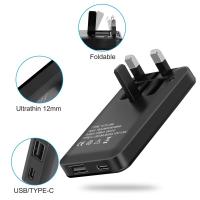 China New Invention 2024 Tecnologia Travel Fast Adapter Type-c Pd Uk Plug Phone Multi Port Usb Wall Charger for iphone for sale
