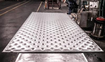 China 0.9mm Pillow Dimple Plate For Heat Exchanger Laser Welding Machine for sale