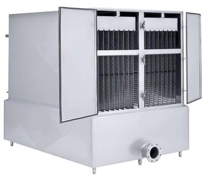 China GMP Stainless Steel Falling Film Cooler for Milk - 2×2×3.5m Dimensions with ISO Certification for sale