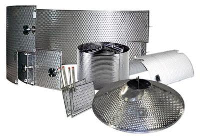China ISO Double Wall Embossed Dimple Plate Heat Exchanger 1.0mm+1.0mm Stainless Steel for sale