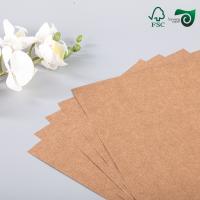 China FSC Certified Food Safe Brown Kraft Cardboard 400gsm Durable Grade For Lunch Box Packaging for sale