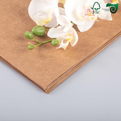 China FSC 250gsm 350gsm Uncoated Brown Virgin Kraft Paper For Packaging Boxes for sale