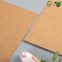 China FSC Certified Food Safe Brown Kraft Cardboard 450gsm Durable Grade  For Cards And Cartons for sale