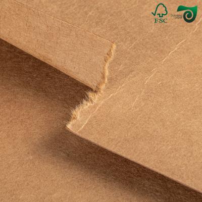 China FSC Certified 350gsm Food Safe Brown Kraft Cardboard Durable Lunch Box Packaging Material for sale