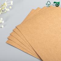 China FSC Certified 300GSM Virgin Brown Kraft Wrapping Paper Rolls for Custom Packaging Boxes for sale
