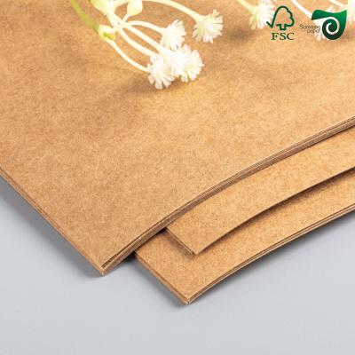 China FSC 360gram 420gram Grade AAA  Brown Kraft Core Board Paper In 70cm Width for sale