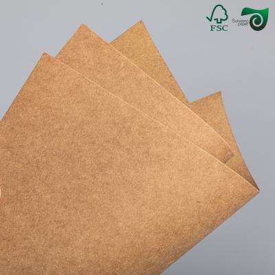 China FSC Certified High Density Brown Kraft Paper Sheets 250gsm 450gsm Food Grade Packaging Solution for sale