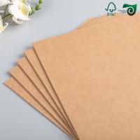 China FSC 70cm 100cm 200gsm 400gsm Brown Kraft Board For Box Food Packaging for sale