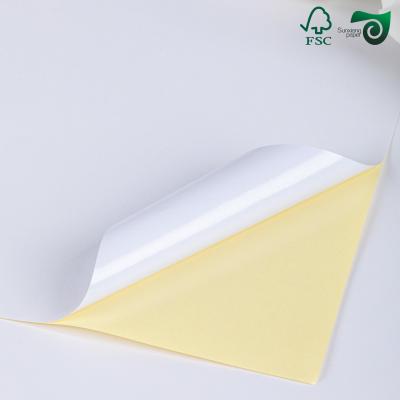 China FSC One Side White Glossy Beer Bottle Label Paper  Waterproof for sale