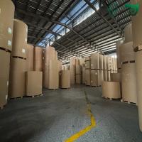 China FSC 70gsm 80gsm Brown Semi Extensible Sack Kraft Paper Roll 97cm Width For Cement Bag for sale