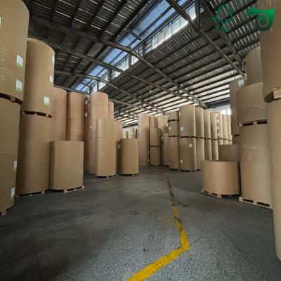 China FSC 70gsm 80gsm Brown Semi Extensible Sack Kraft Paper Roll 97cm Width For Cement Bag for sale