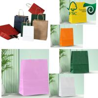 China FSC 100gsm 120gsm Natural White Kraft Paper For Grocery Shopping Bags Packaging for sale