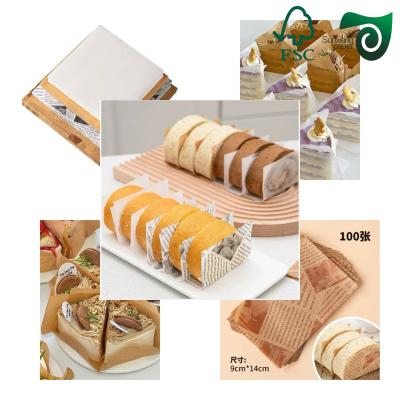 China FSC 30gsm 40gsm White Coated Greaseproof Paper Roll Food Grade For Hamburger Food Wrapping for sale