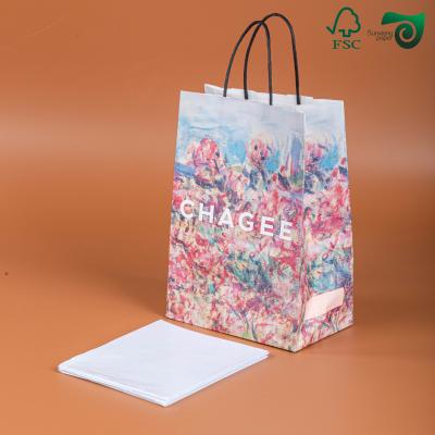 China FSC 80gsm 140gsm Recycled Pulp High Toughness Kraft Paper Sheet Roll For Shopping Bags for sale
