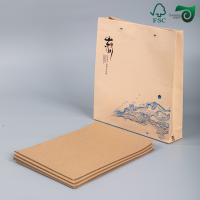 China FSC Food Safe Brown Kraft Cardboard  350gsm 400gsm Durable Lunch Box Packaging Material for sale