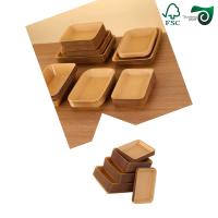China FSC 270gsm 450gsm Brown Kraft Paper PE Laminated Cardboard Trays For Food Containers for sale