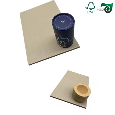 China FSC 350gsm 420gsm Grey Chipboard For Paper Tube 1100mm 3'' Core Good Rigidity for sale