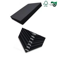 China FSC 300gsm 350gsm Uncoated Solid Black Book Binding Board  For Shopping Bags Packaging for sale