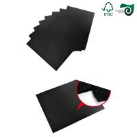 China FSC Uncoated Black Cover Book Binding Board Sheet 950mm 1300mm 300gsm 350gsm for sale
