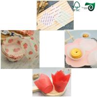 China FSC 30gsm 40gsm Food Grade Colored Cupcake Liners Paper 70cm 100cm for sale