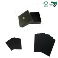 China 400gsm 450gsm Double Sided Deep Black Paper 610mm 860mm Matte Black Cardstock for sale