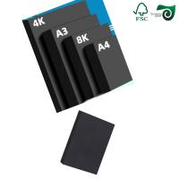 China Premium Double Sided Deep Black Matte Cardstock 80gsm 450gsm For Photo Album Backing Paper for sale
