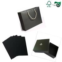China FSC 150gsm 180gsm Black Card Paper Fold Resistant 70cm 100cm For Shopping Bags for sale