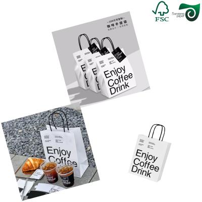 China High Stiffness White Kraft Paper 110gsm 120gsm Premium Shopping Bag Material for sale