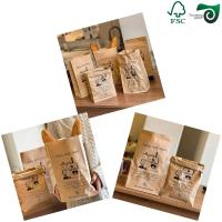 China FSC Certified Natural Kraft Paper 90gsm 100gsm For Grocery Bag Retail Packaging for sale