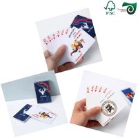 China FSC 330gsm Blue Black Core C2S Double Glossy Poker Playing Card Paper Glossy Art Paper for sale