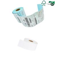 China FSC 75gsm Single Side Cast Coated Glossy White Adhesive Sticker Paper Supermarket  Retail Grade for sale
