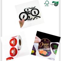 China FSC 75gsm Wet Strength White Gloss Label Paper For Beverage Cold Chain Label Packaging for sale